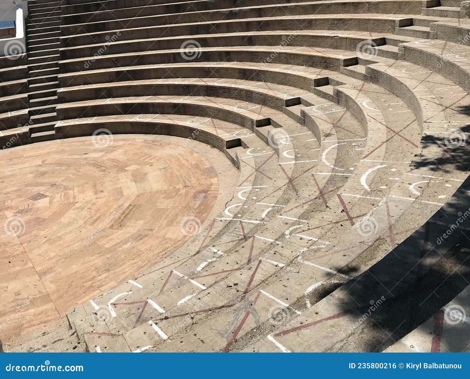 Grey Stone, Granite Curved Steps Background Texture Stock Photo - Image ...