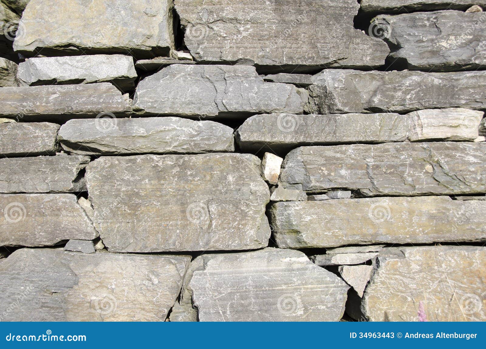 Grey Stone Wall Background Pattern Stock Photos - Image: 34963443