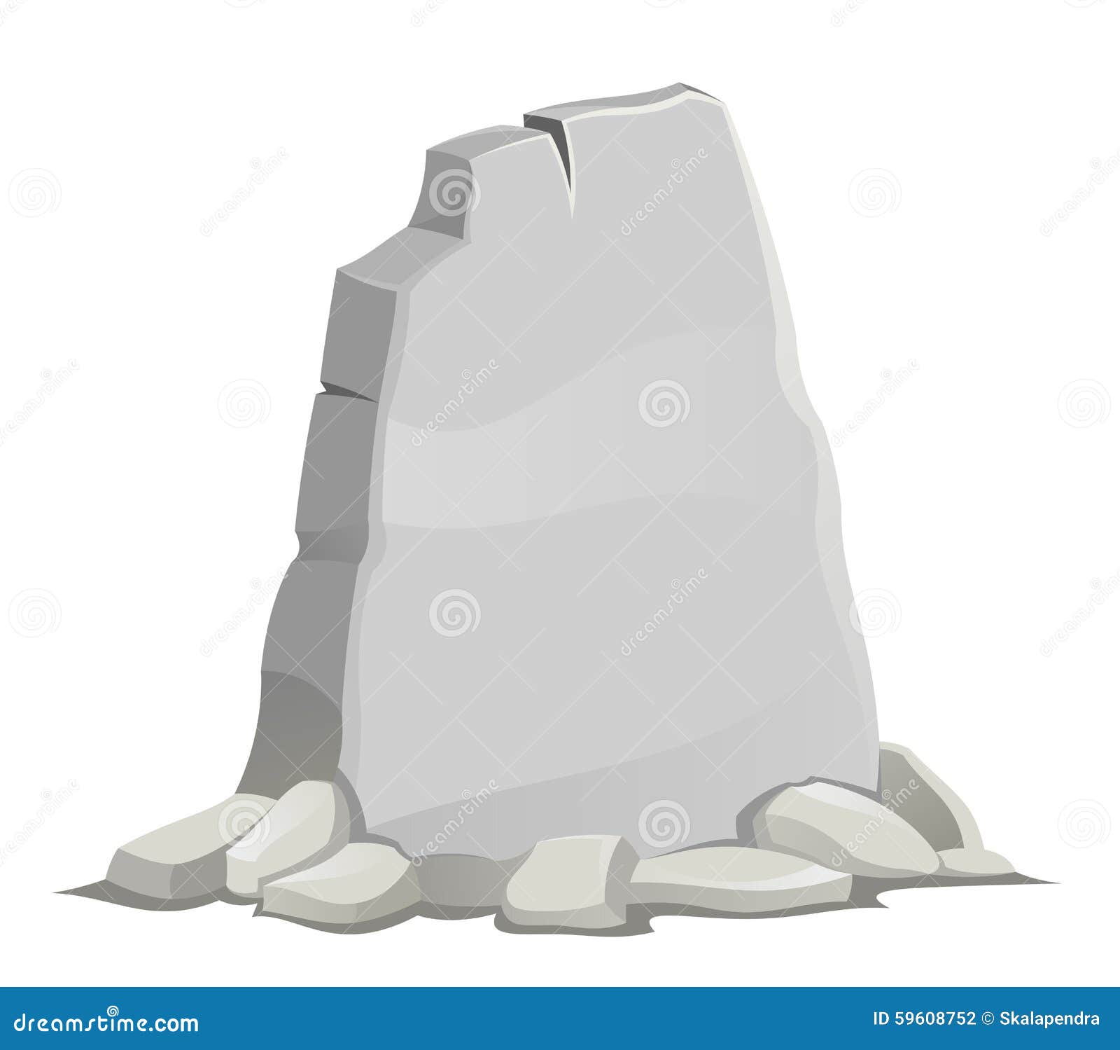 Grey stone stock vector. Illustration of crack, gravestone - 59608752