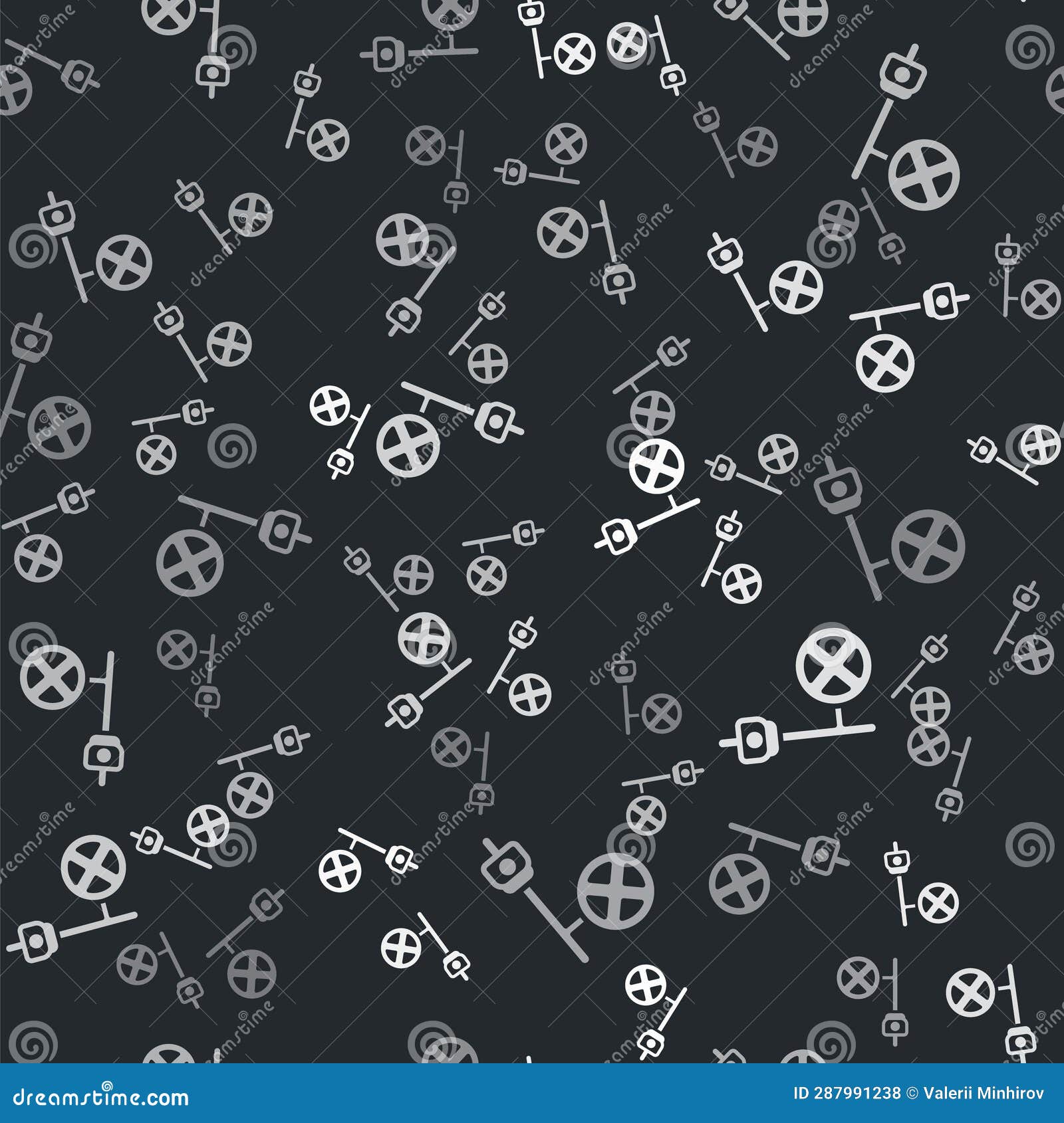 Grey Stop Sign with Camera Icon Isolated Seamless Pattern on Black ...