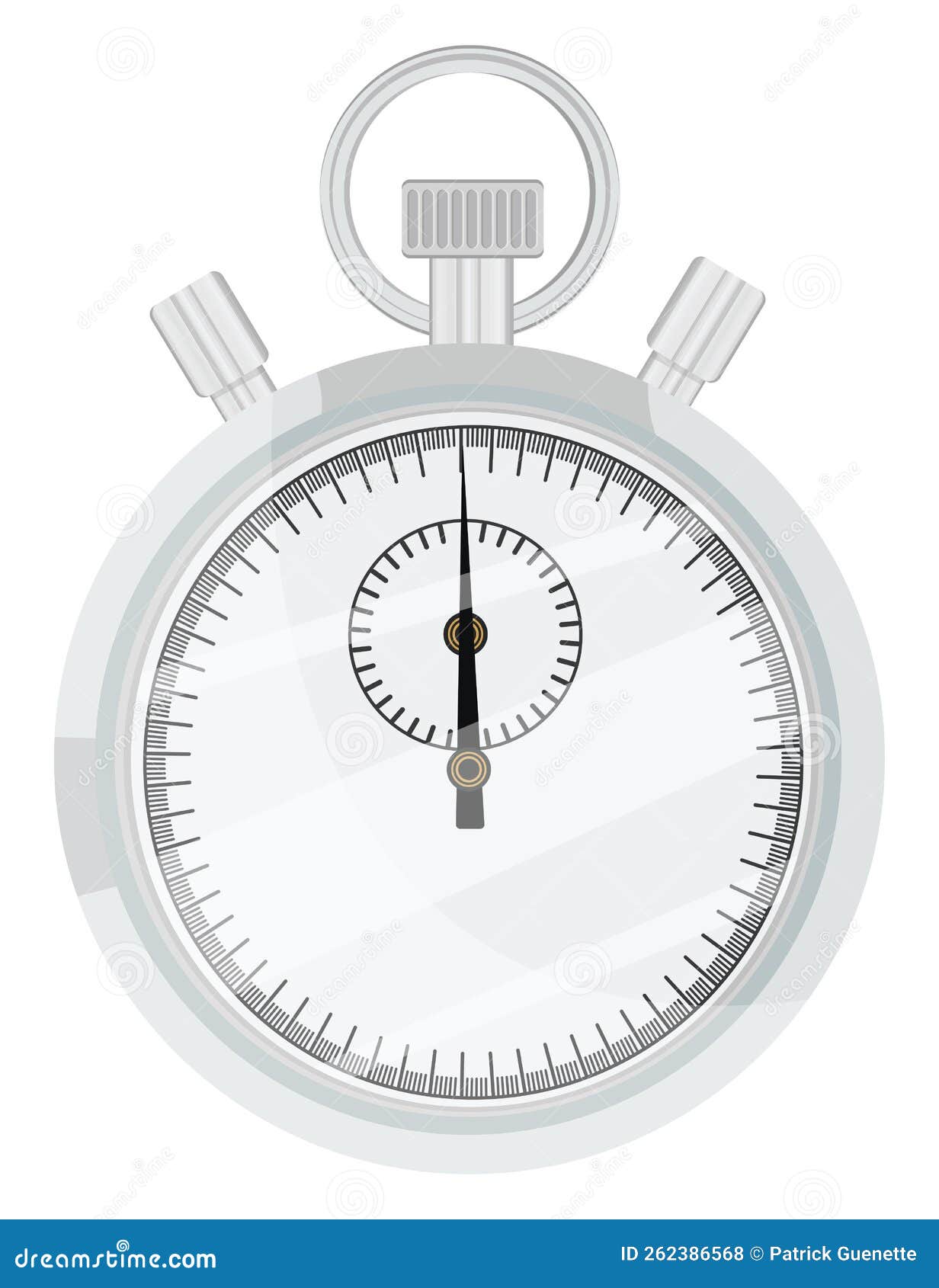 Grey stopwatch, icon stock vector. Illustration of watch - 262386568