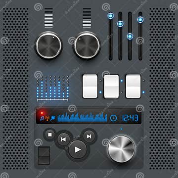 Grey GUI User Interface stock vector. Illustration of clean - 29998896