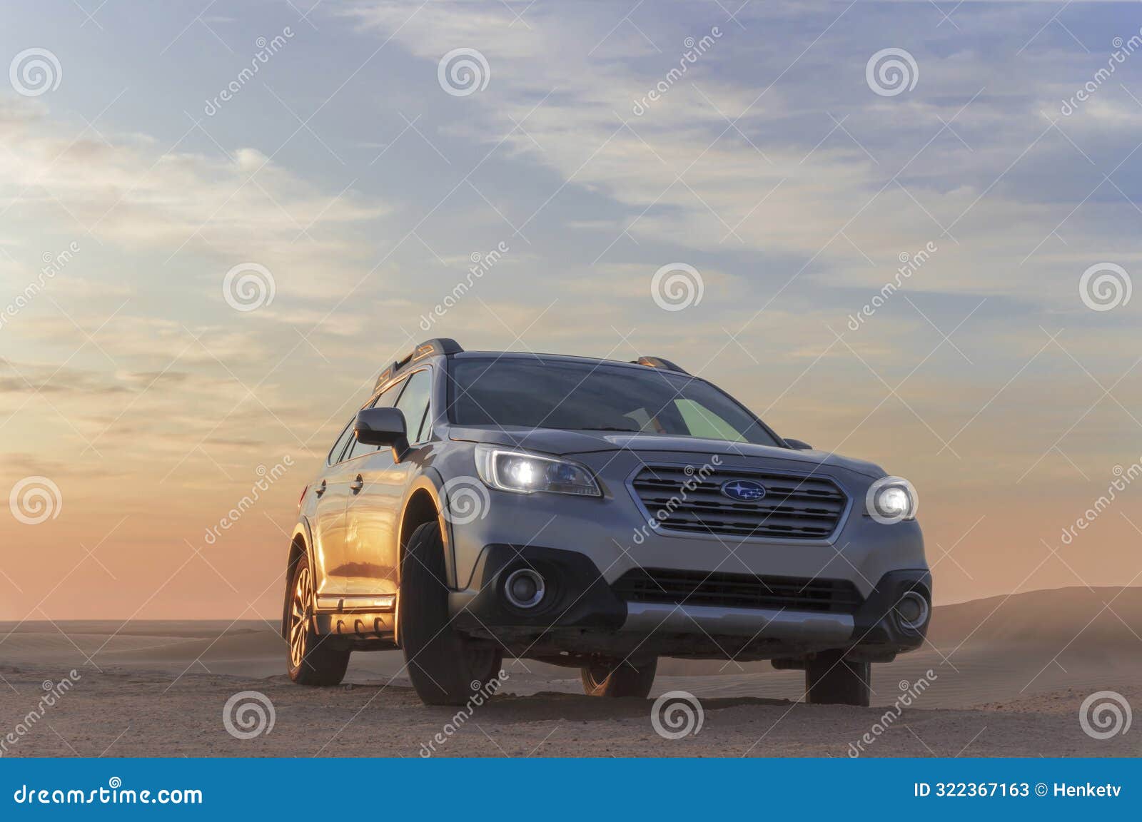 Grey Subaru in the Sand of the Namib Desert Editorial Stock Photo ...