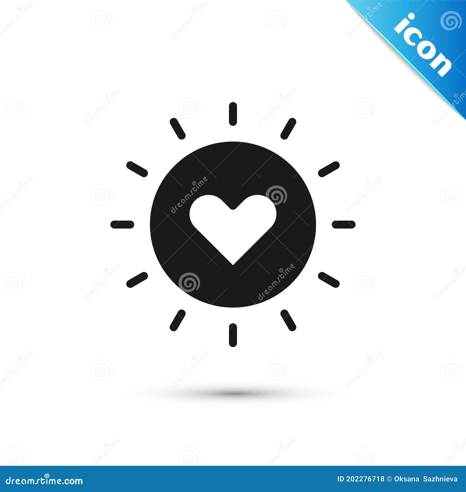 Grey Sun Icon Isolated on White Background. Vector Stock Vector ...