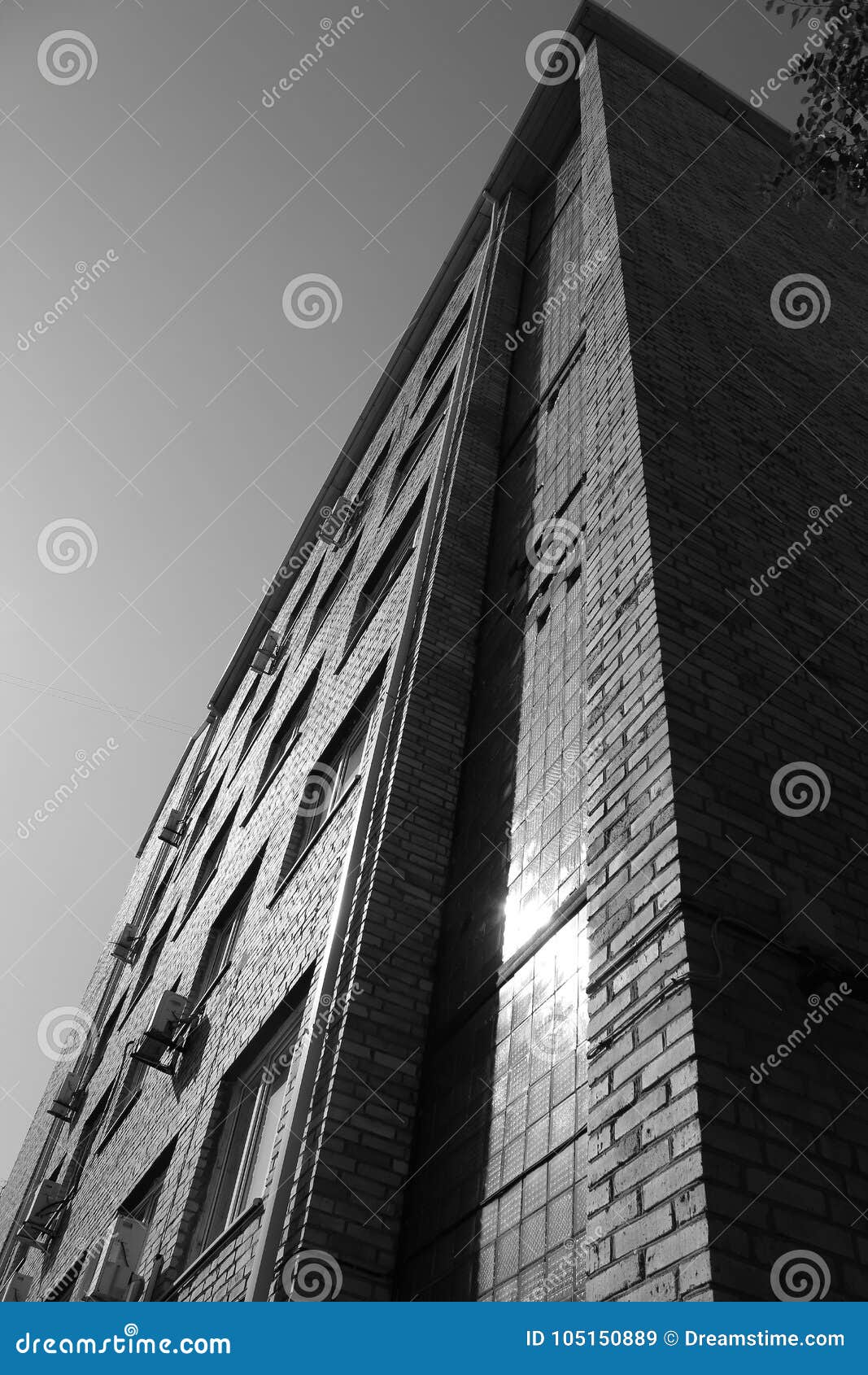 Grey Tall Building stock image. Image of windows, stones - 105150889