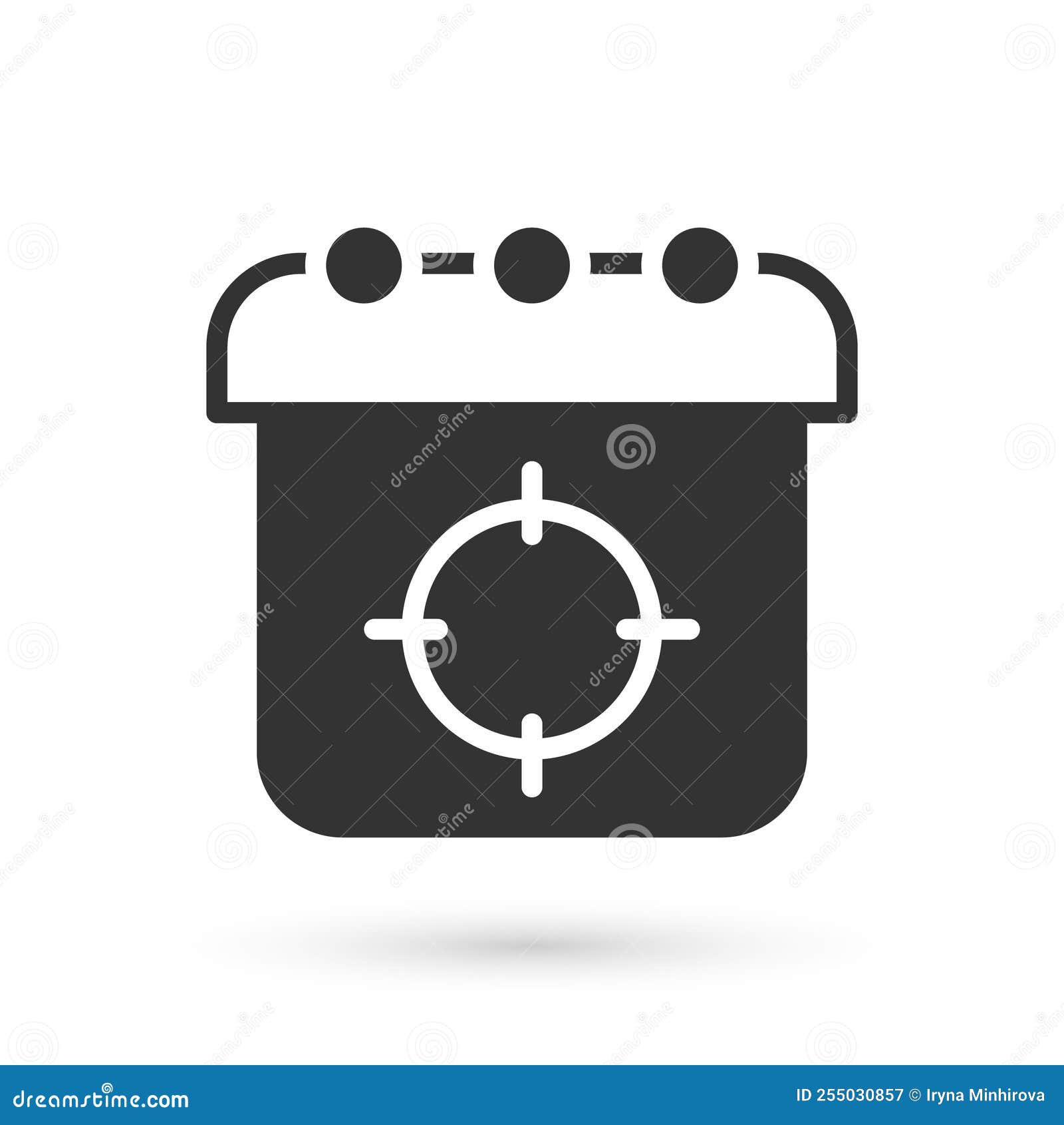 Grey Target Sport Icon Isolated on White Background. Clean Target with ...