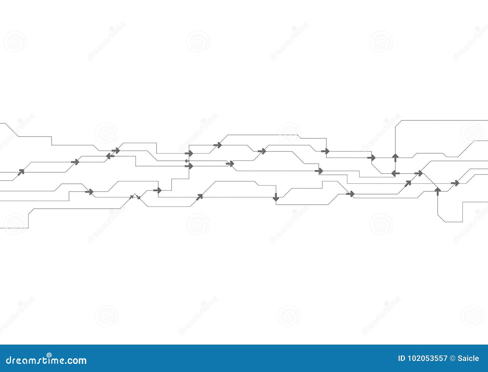 Grey Tech Lines and Arrows Abstract Background Stock Vector ...