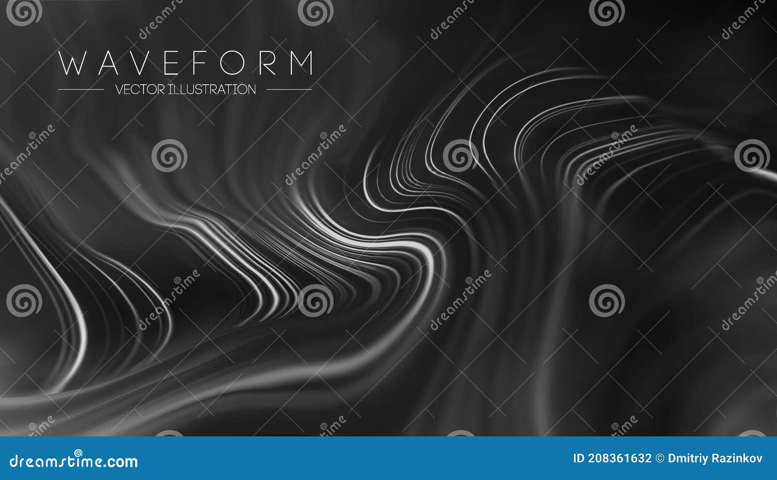 Grey Technology Background. Big Data Visualization. Vector Illustration ...