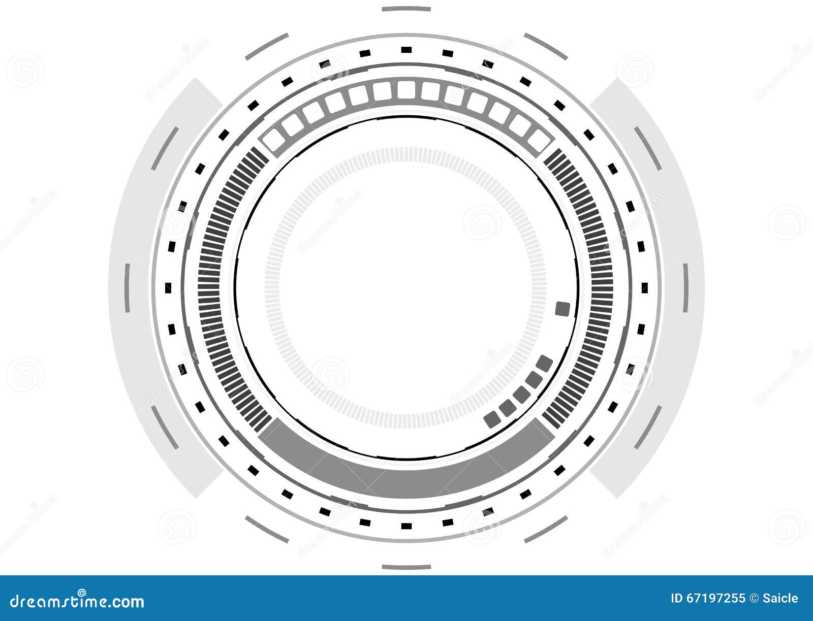 Grey Technology Futuristic HUD Interface Stock Vector - Illustration of ...