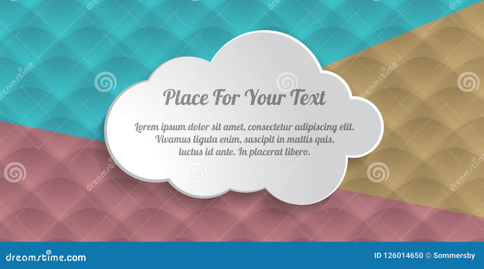 Grey Text Box Cloud on Minimal Colored Waves Abstract Cover Albu Stock ...