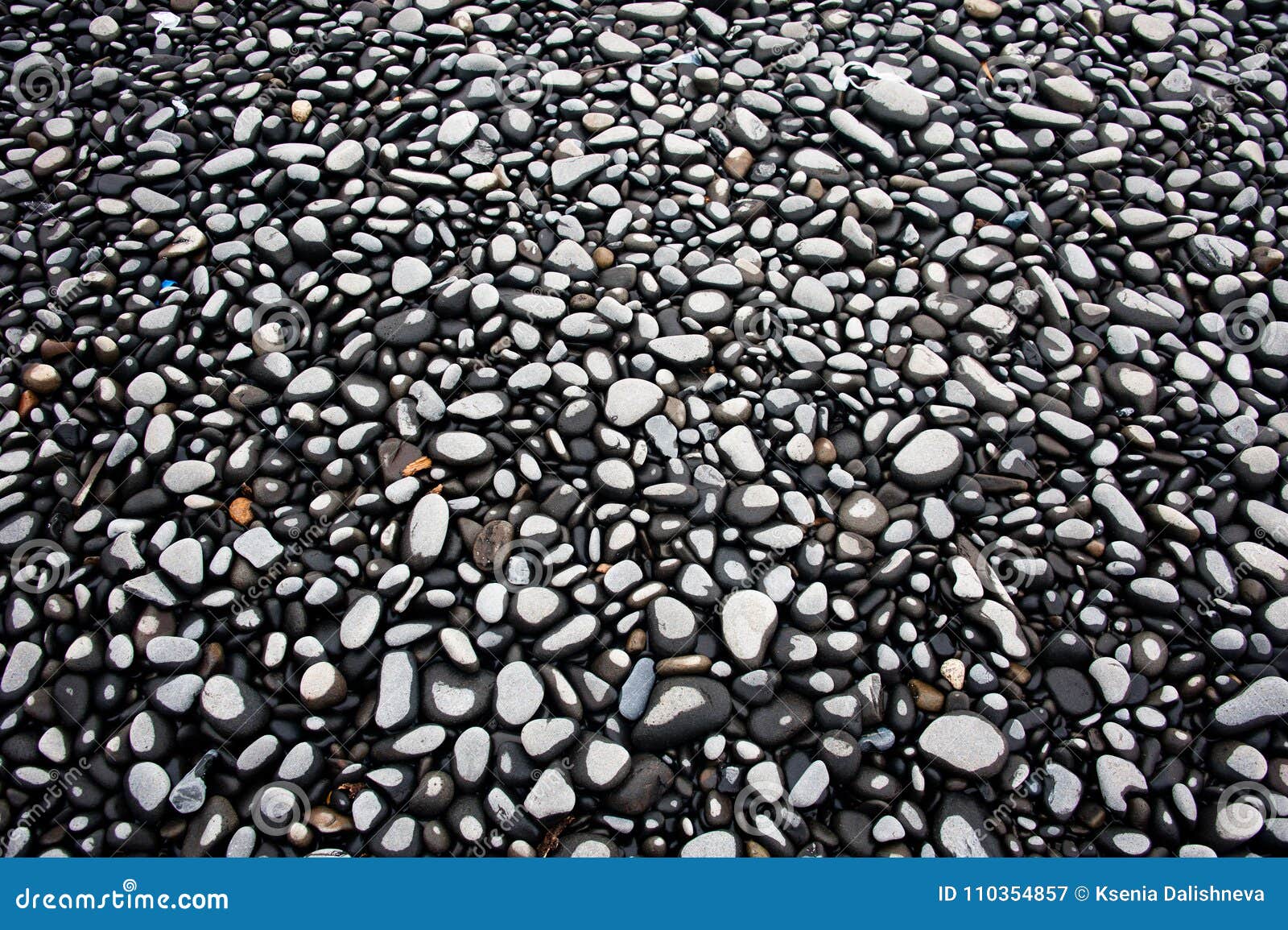 Grey Texture of Wet Pebble on the Beach after Rain Stock Image - Image ...