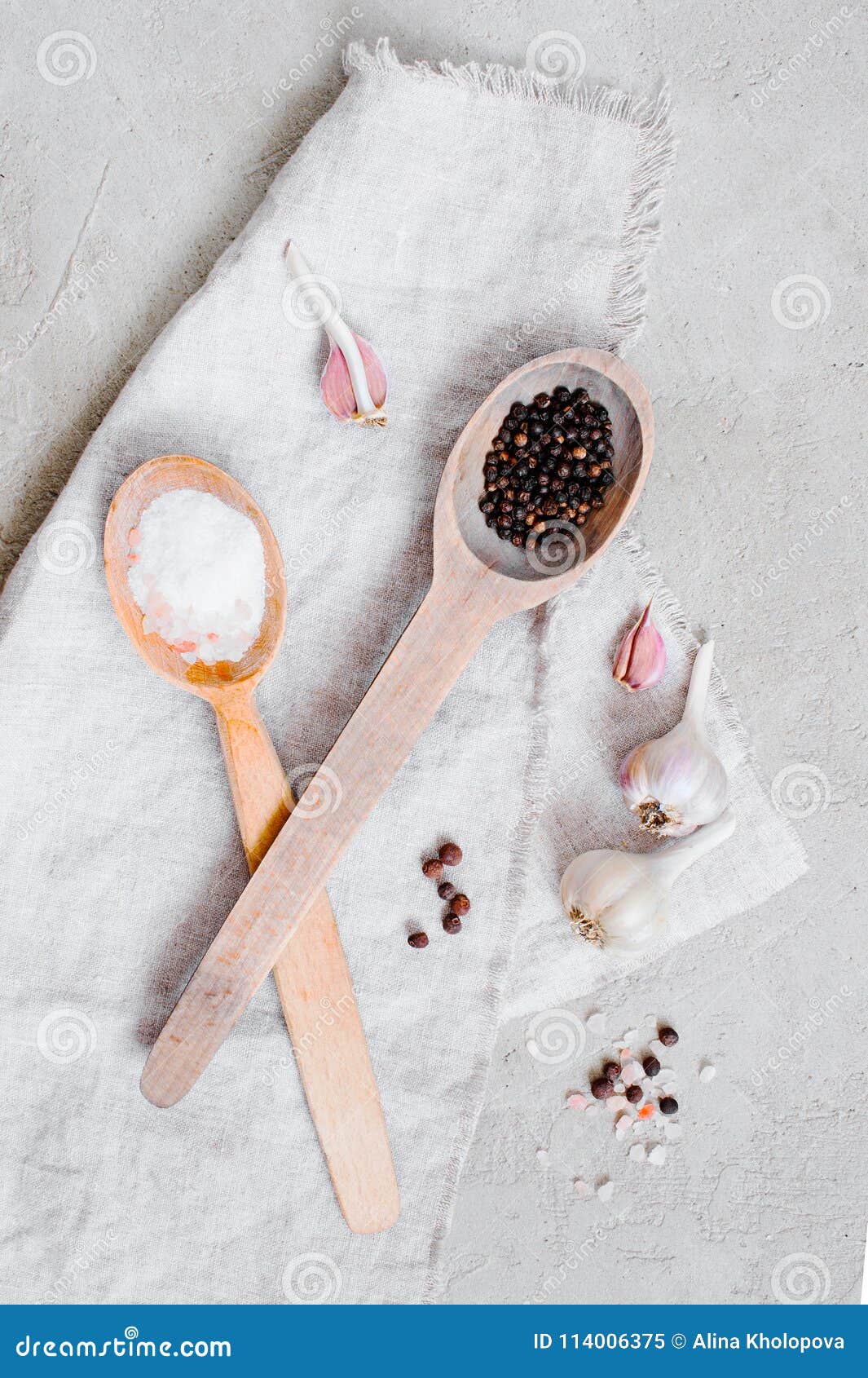 Grey Textured Table with Classical Condiments Stock Image - Image of ...