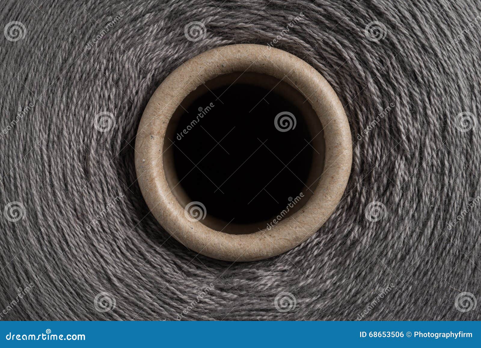 Grey Thread Spool Hole stock photo. Image of macro, sewing - 68653506