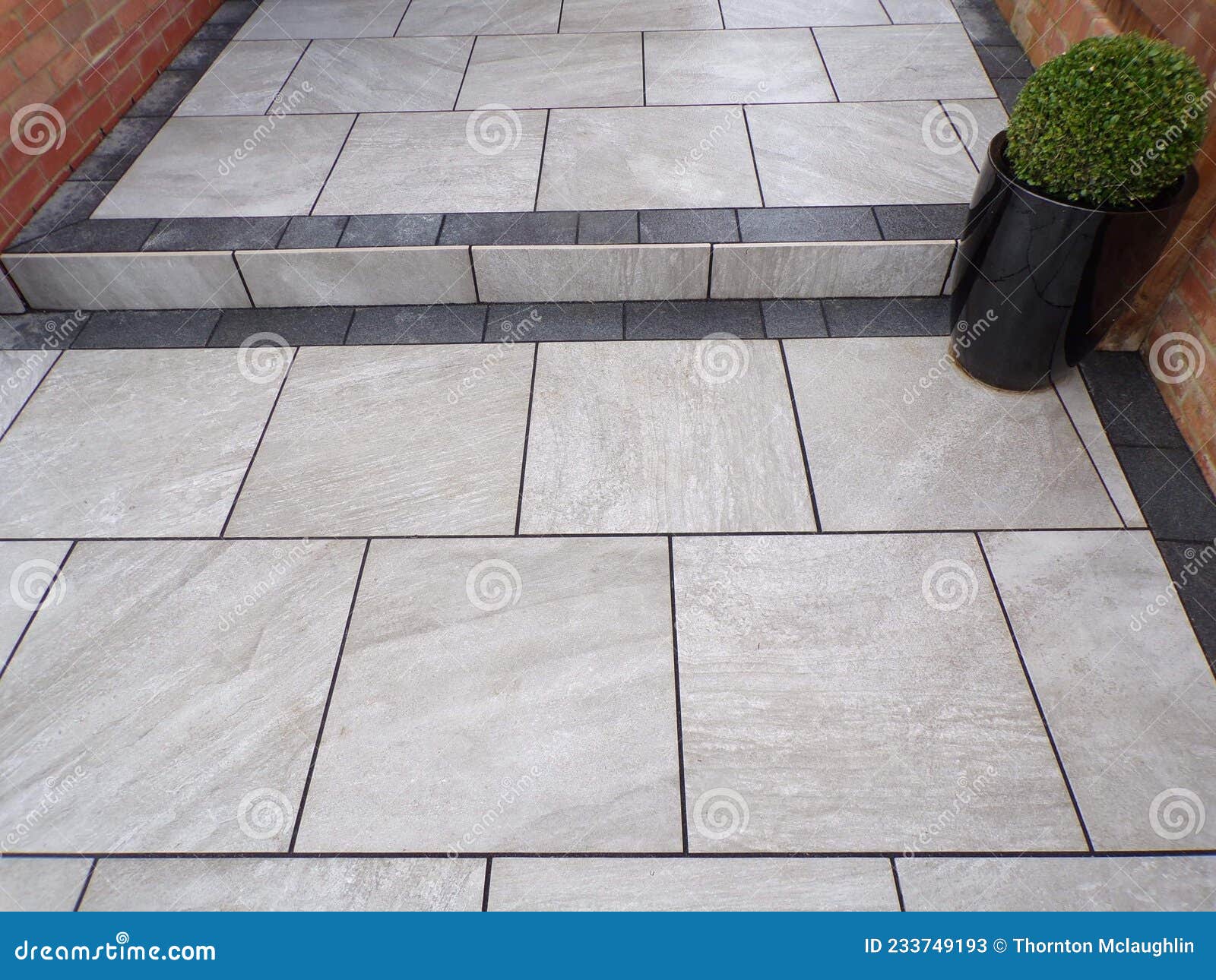 Grey tile walkway stock image. Image of tiles, walk - 233749193