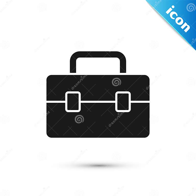 Grey Toolbox Icon Isolated on White Background. Tool Box Sign Stock ...