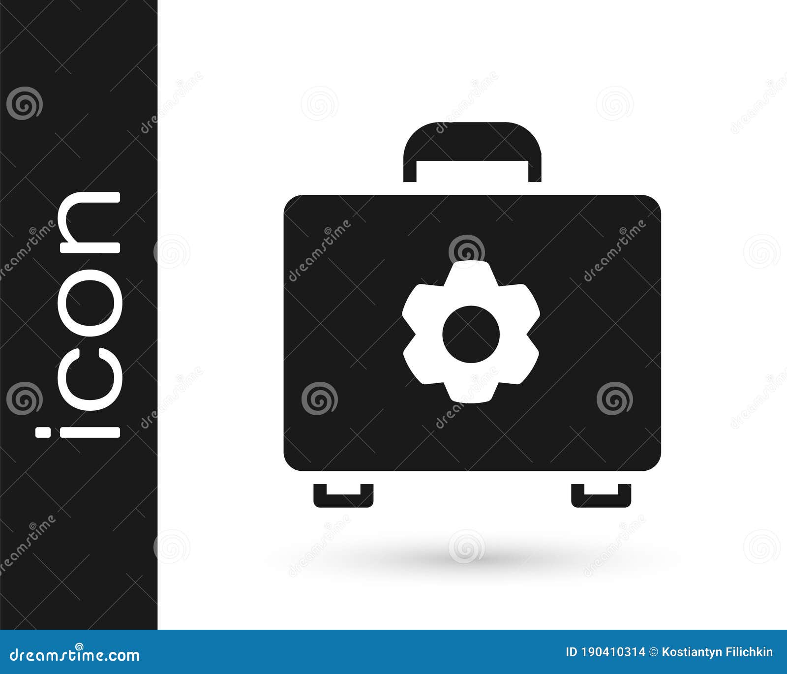 Grey Toolbox Icon Isolated on White Background. Tool Box Sign Stock ...