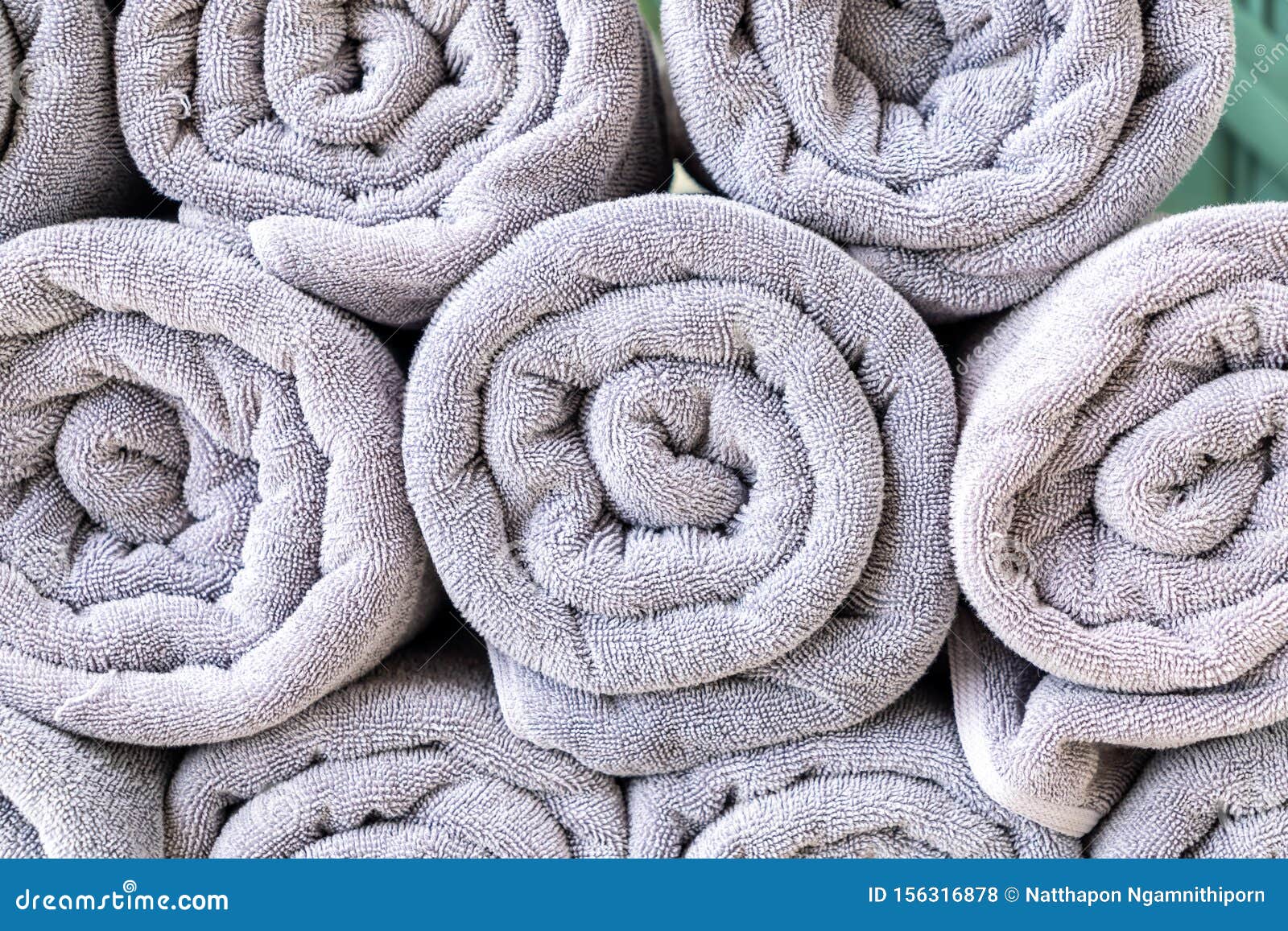 Grey towel stack stock photo. Image of care, shower - 156316878