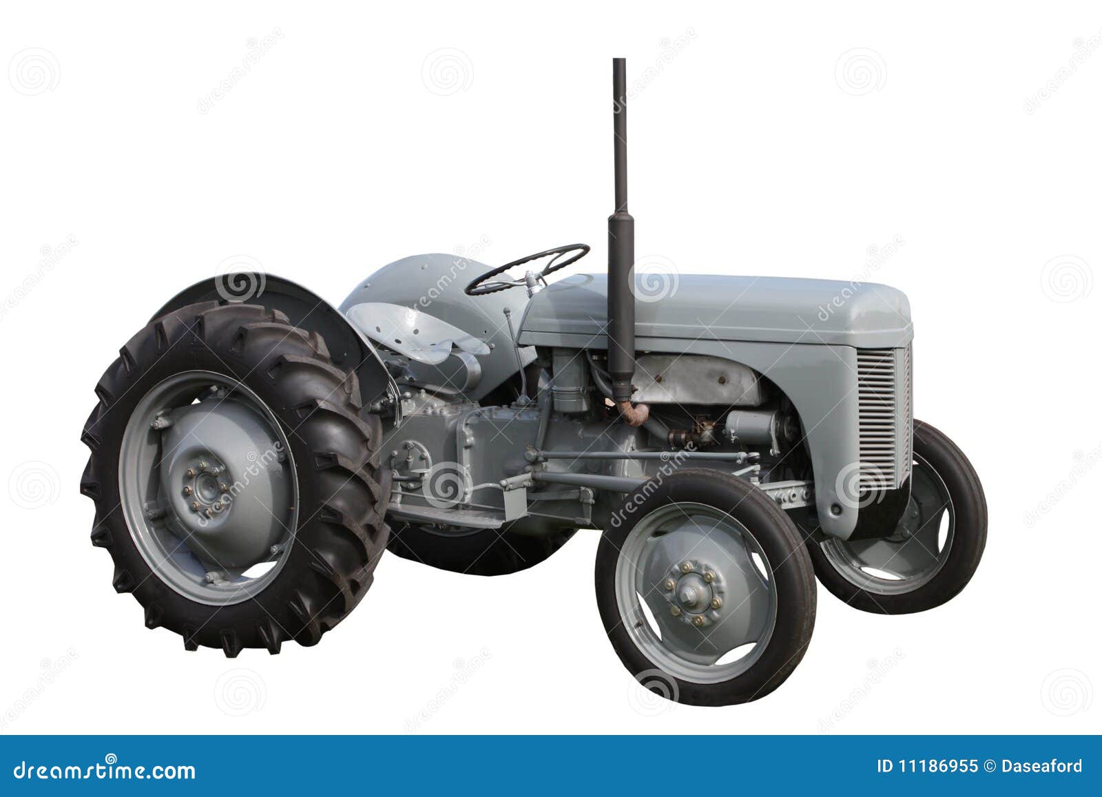 Grey Tractor. stock image. Image of vehicle, power, farming - 11186955