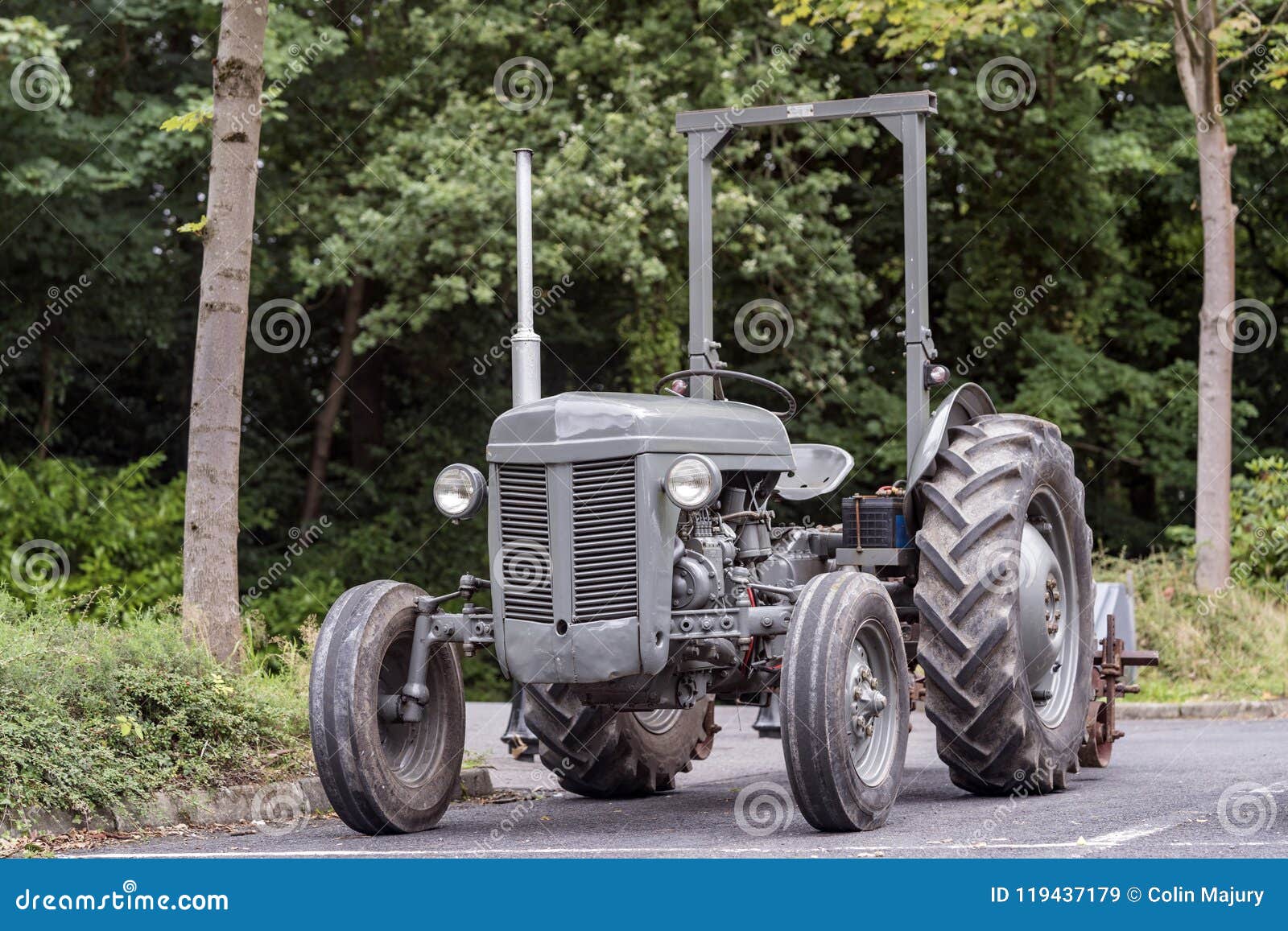 The Grey Tractor stock image. Image of street, vehicle - 119437179