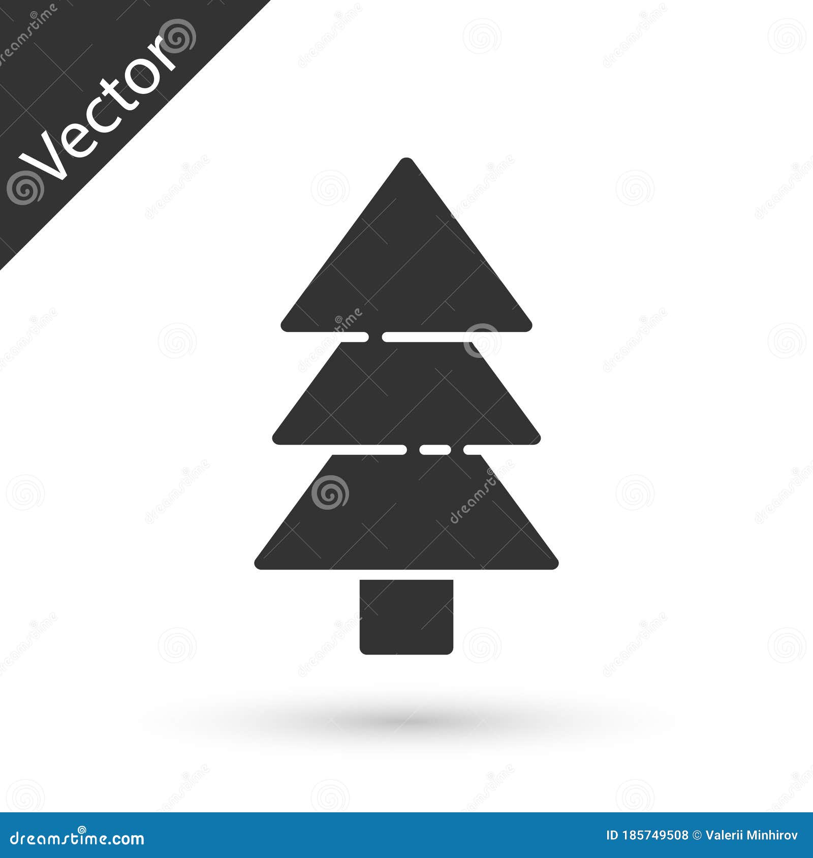 Grey Tree Icon Isolated on White Background. Forest Symbol Stock Vector ...