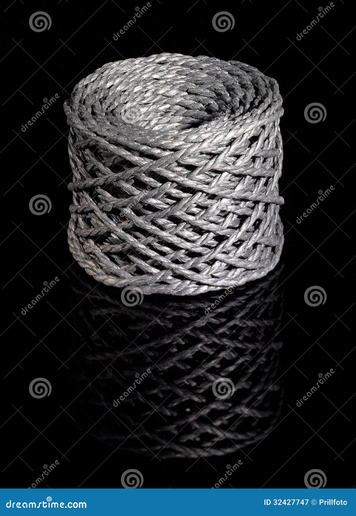 Grey twine coil stock image. Image of mirroring, spool - 32427747
