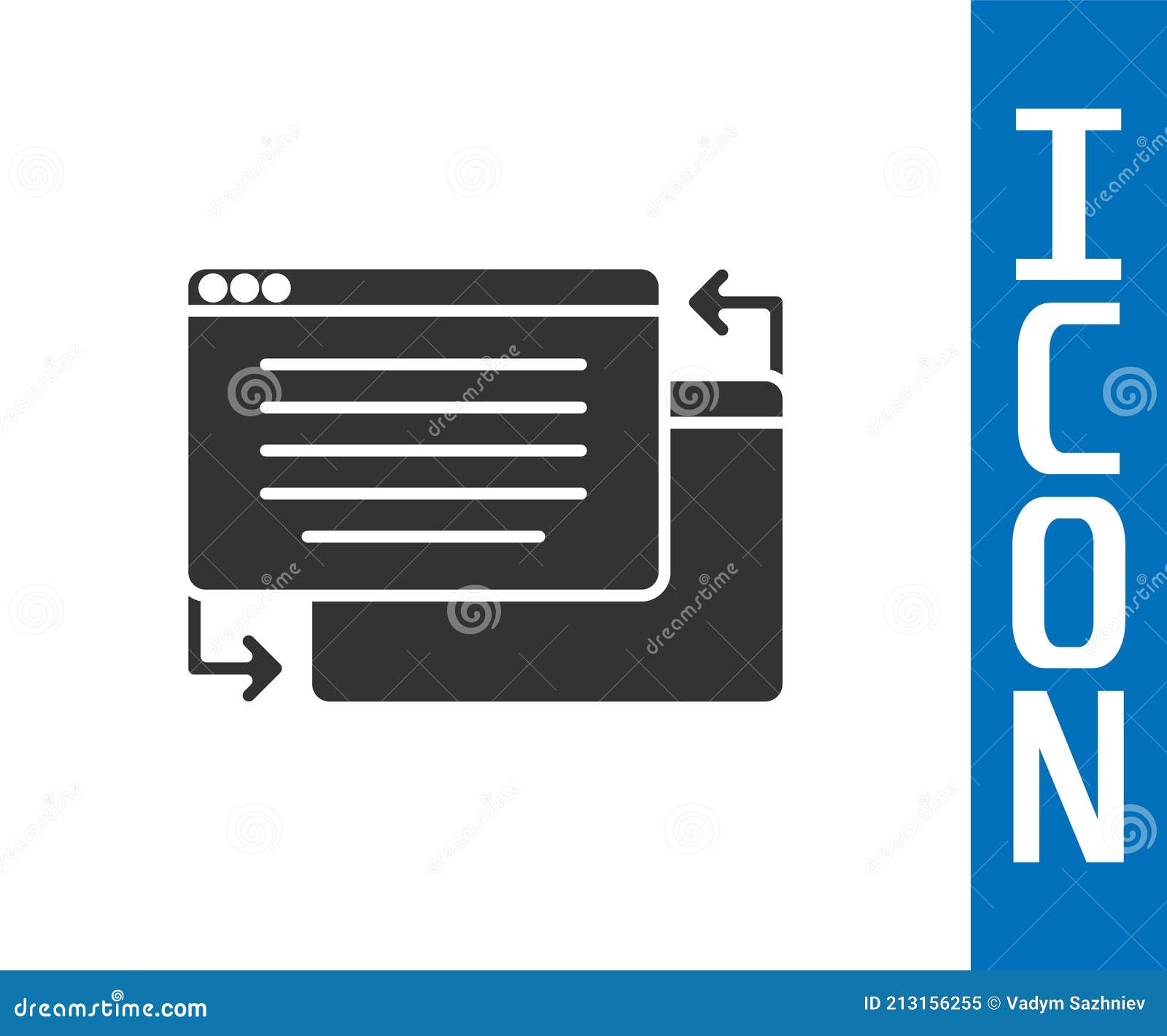 Grey UI or UX Design Icon Isolated on White Background. Vector Stock ...