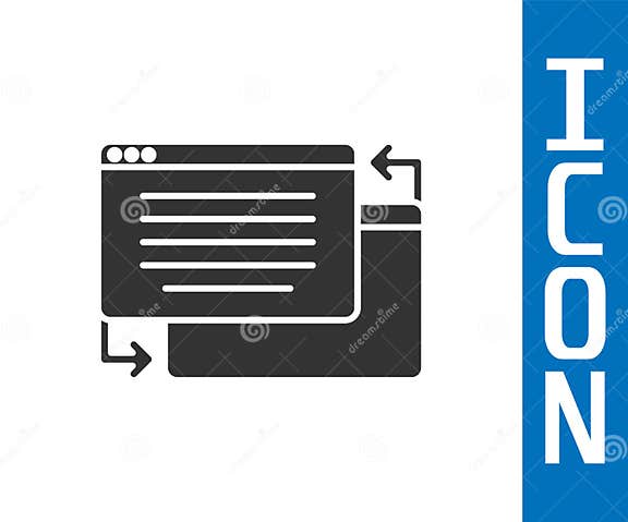 Grey UI or UX Design Icon Isolated on White Background. Vector Stock ...