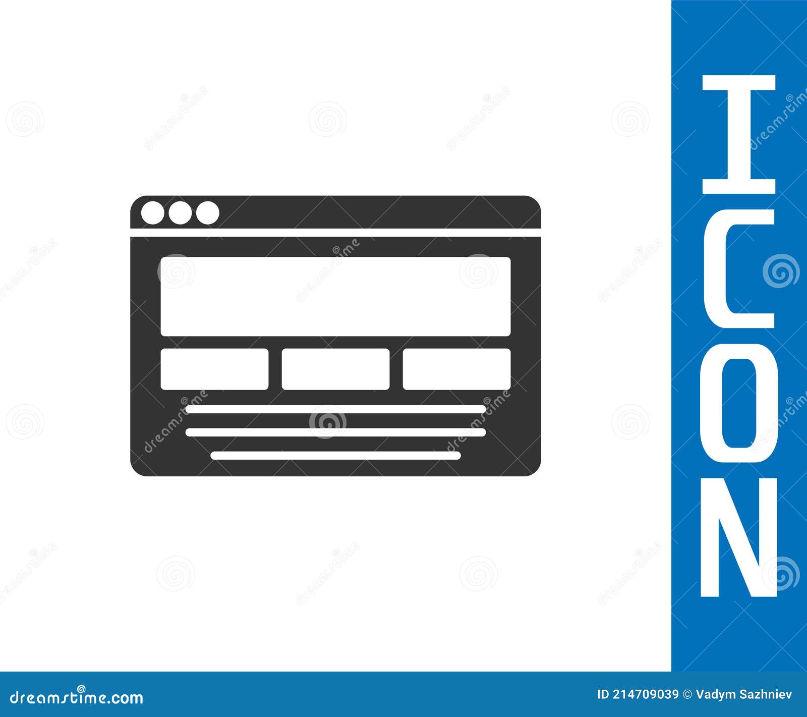 Grey UI or UX Design Icon Isolated on White Background. Vector Stock ...