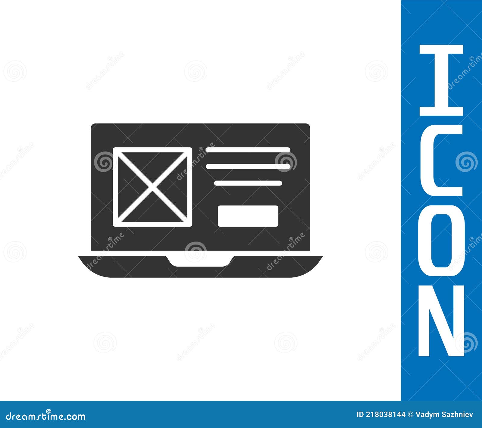 Grey UI or UX Design Icon Isolated on White Background. Vector Stock ...