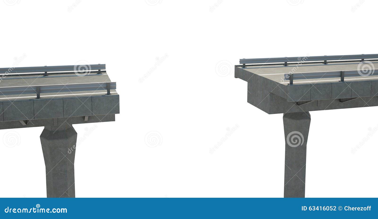 Grey unfinished bridge stock illustration. Illustration of background ...