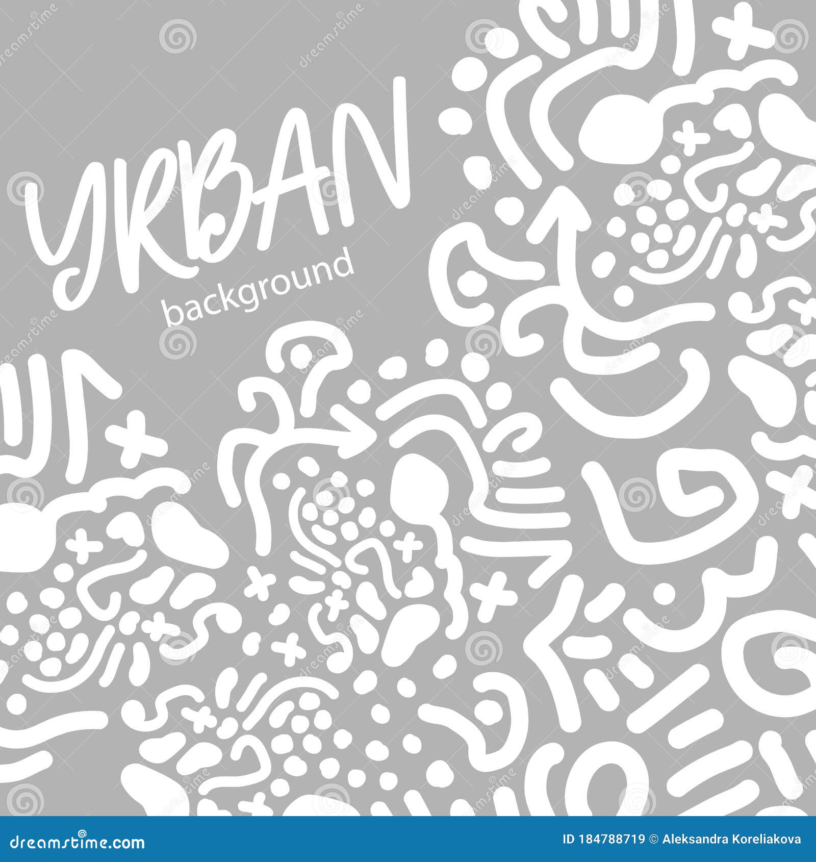 Grey Urban Background. Bright and Large Elements Stock Vector ...