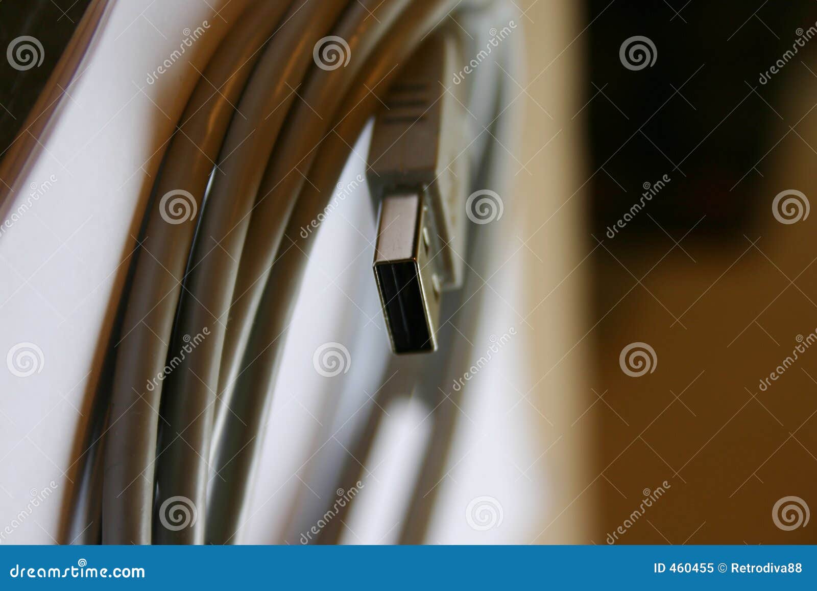 Grey USB wire stock image. Image of network, cable, electric - 460455