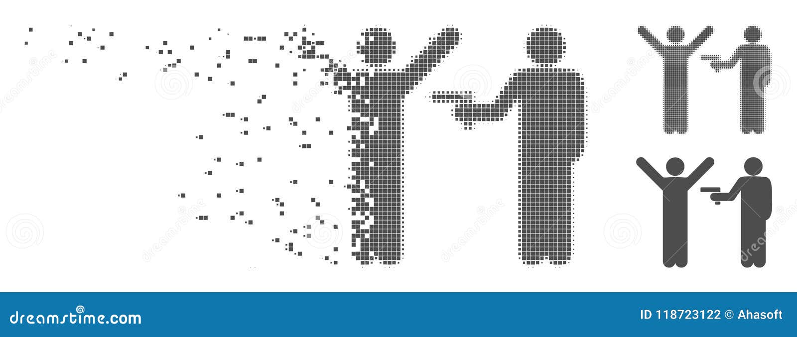 Pixel Art Robbery Cartoon Vector | CartoonDealer.com #99873325