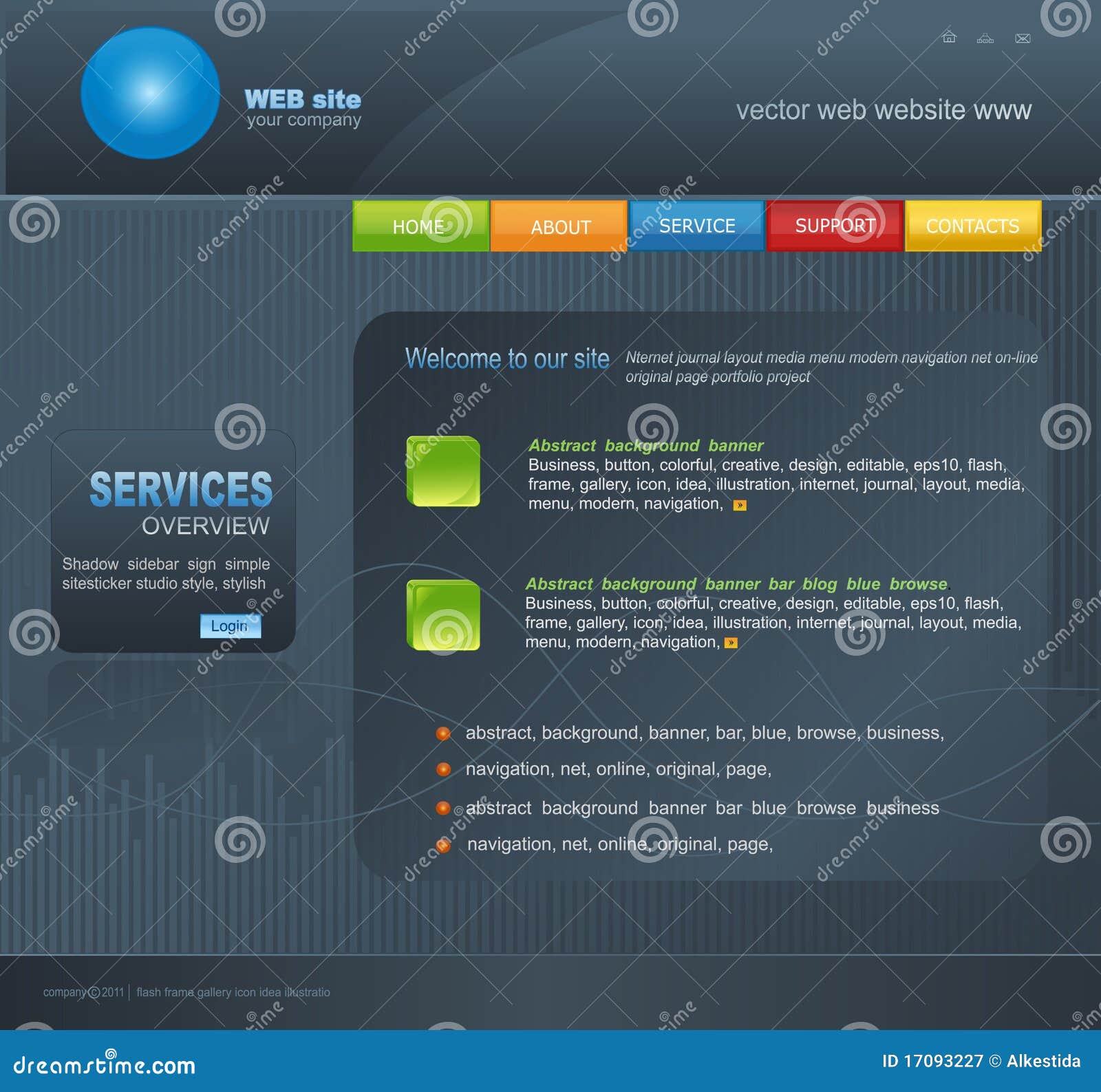 Grey Vector Web Site for Business Stock Vector - Illustration of banner ...