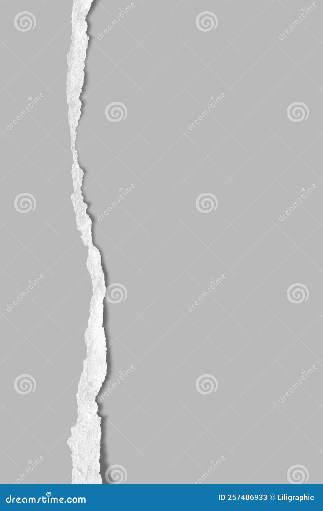 Grey Vertical Template Ripped Paper Background Torn Edges Banner Stock ...