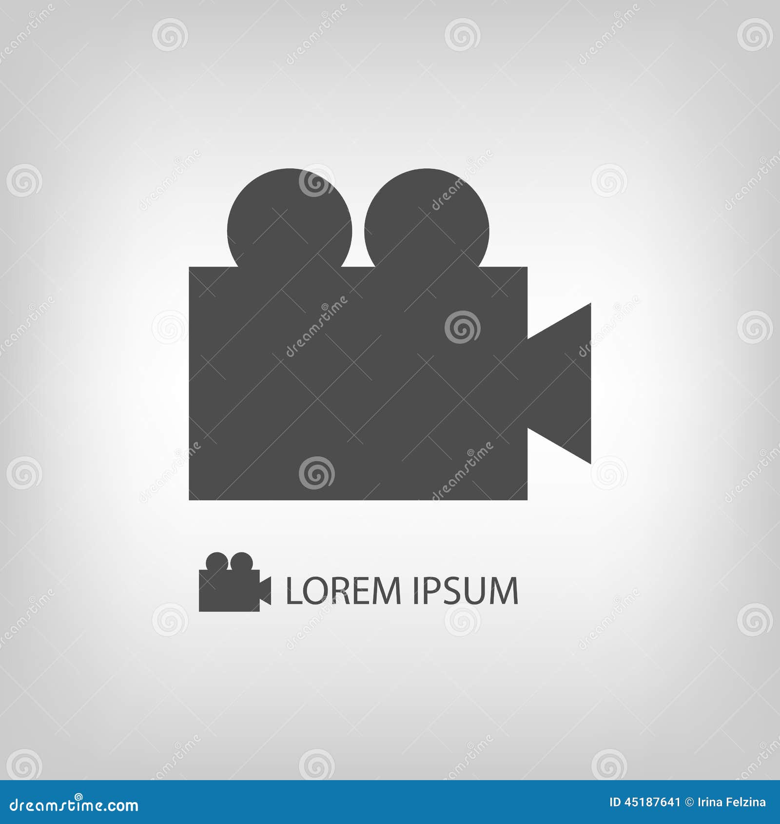 Grey video camera stock vector. Illustration of film - 45187641