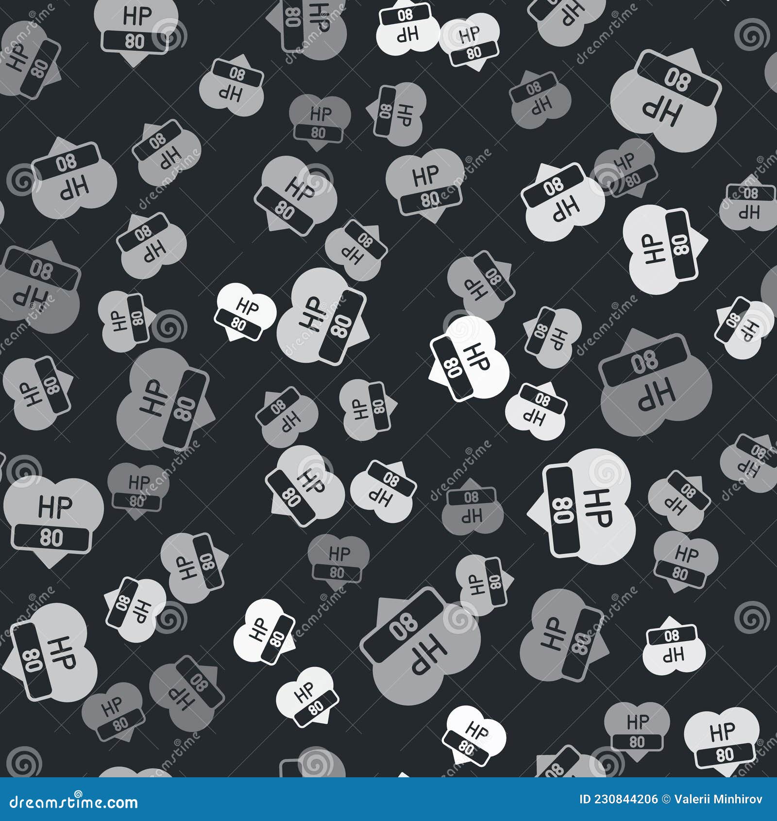 Grey Video Game Bar Icon Isolated Seamless Pattern on Black Background ...