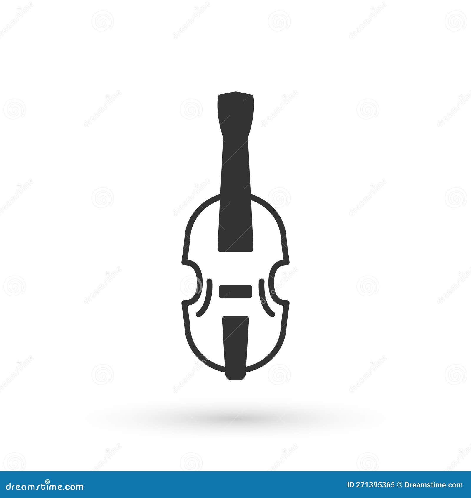 Grey Violin Icon Isolated on White Background. Musical Instrument Stock ...