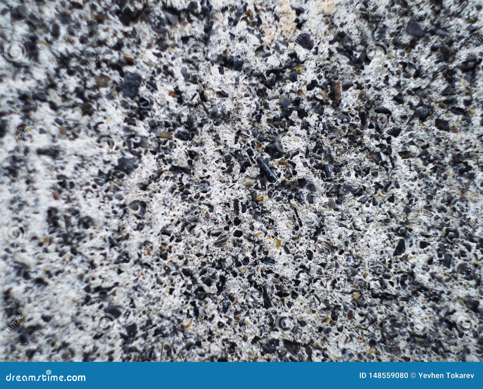 Grey Wall Made of Marble Aggregate with Small Crumbs, Close Up View ...