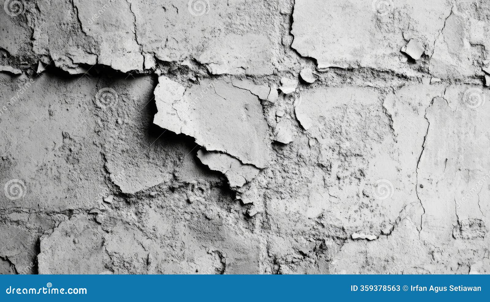 Grey Wall Surface with Extensive Cracking and Peeling Paint Stock ...