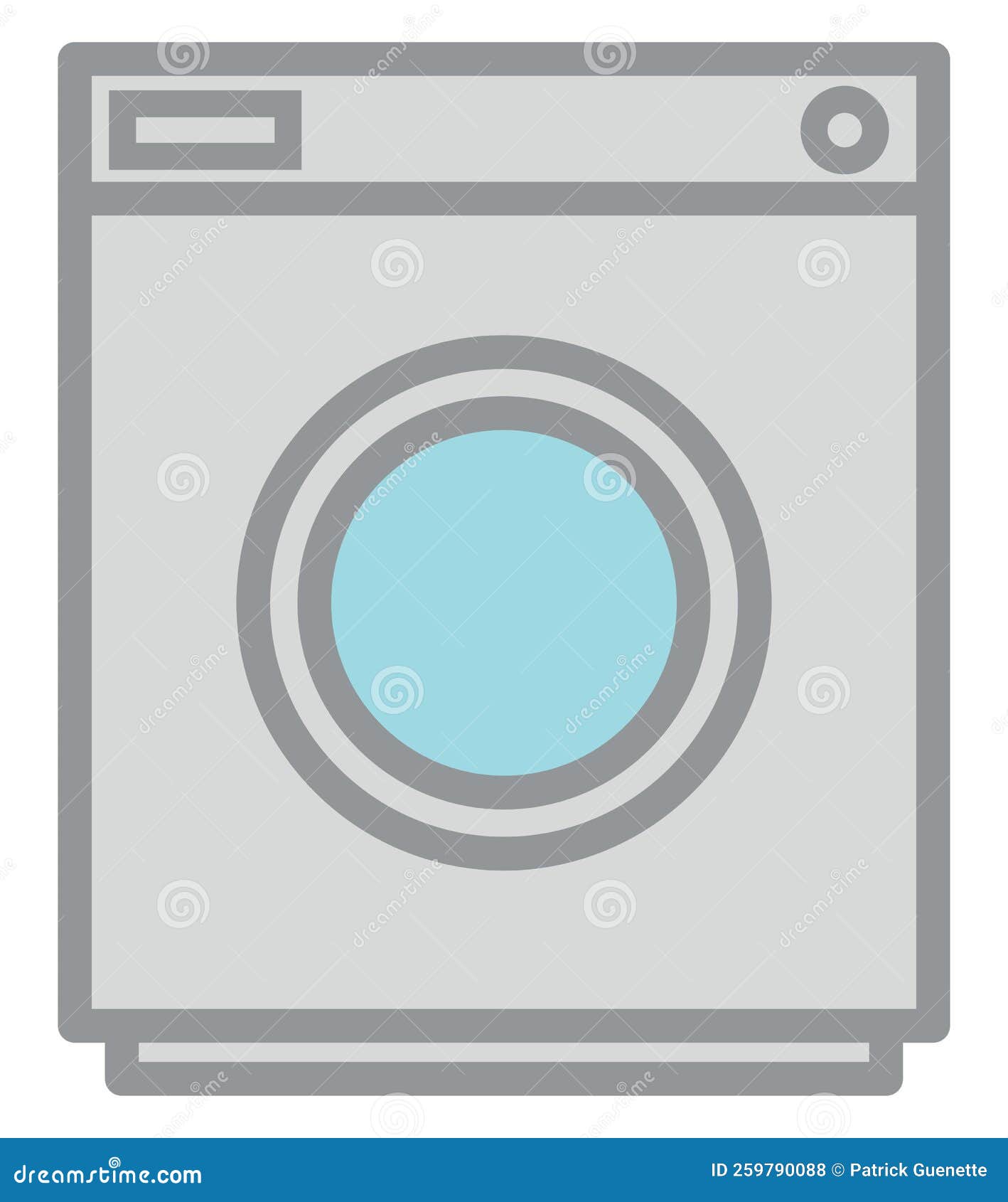 Grey washing machine, icon stock vector. Illustration of temperature ...