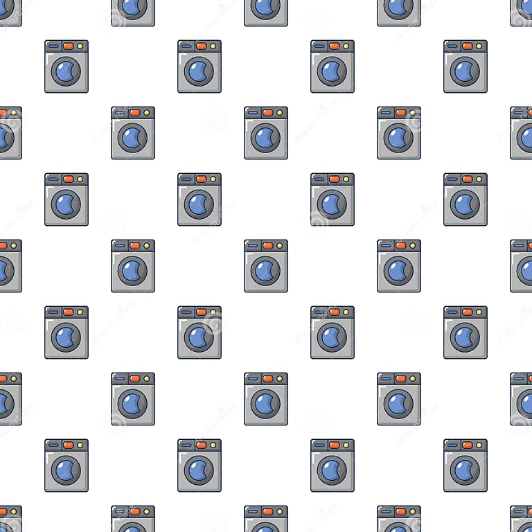 Grey Washing Machine Pattern Seamless Stock Vector - Illustration of ...