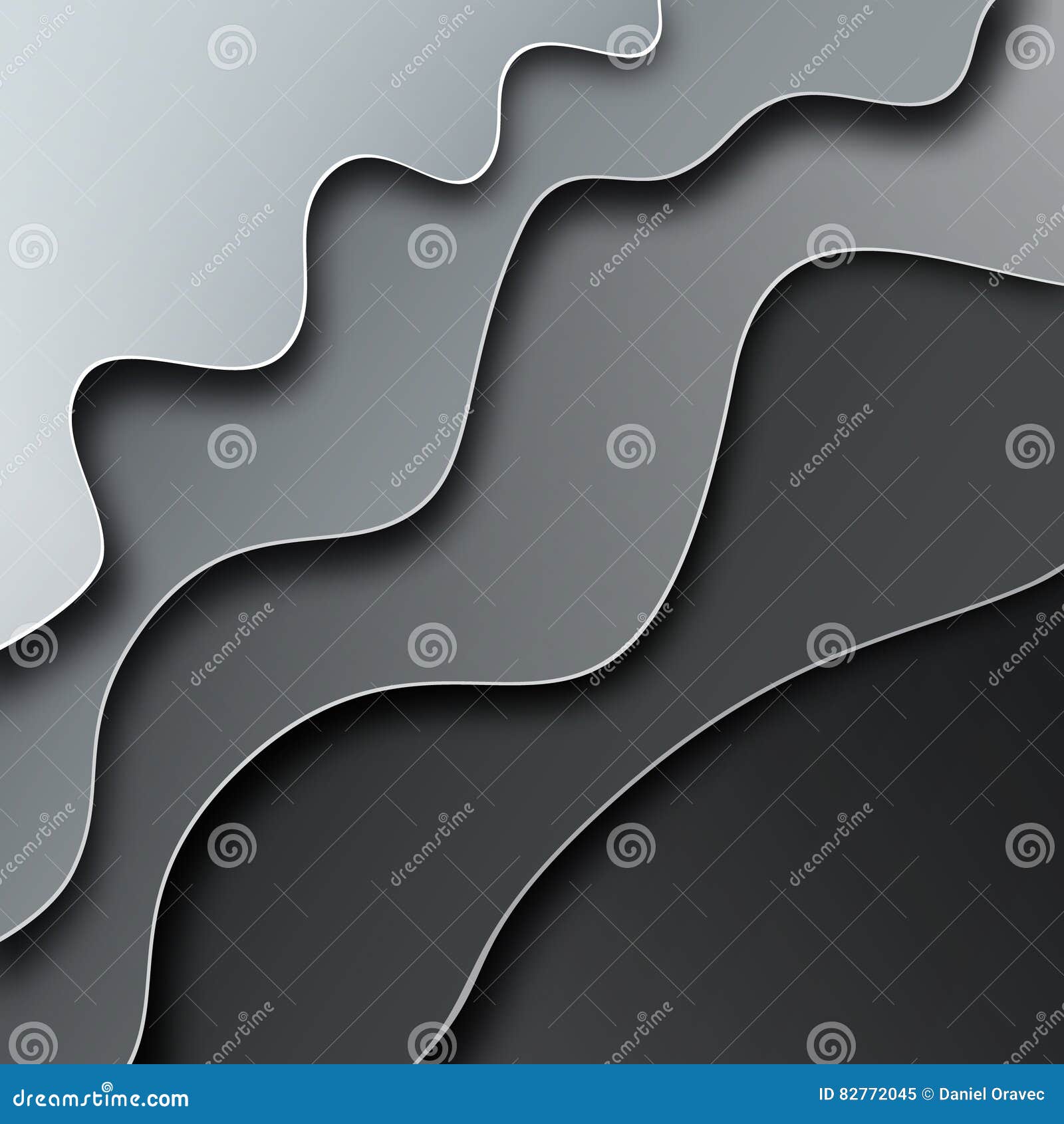 Grey Wavy Background Curvado Extracto Ilustración del Vector ...