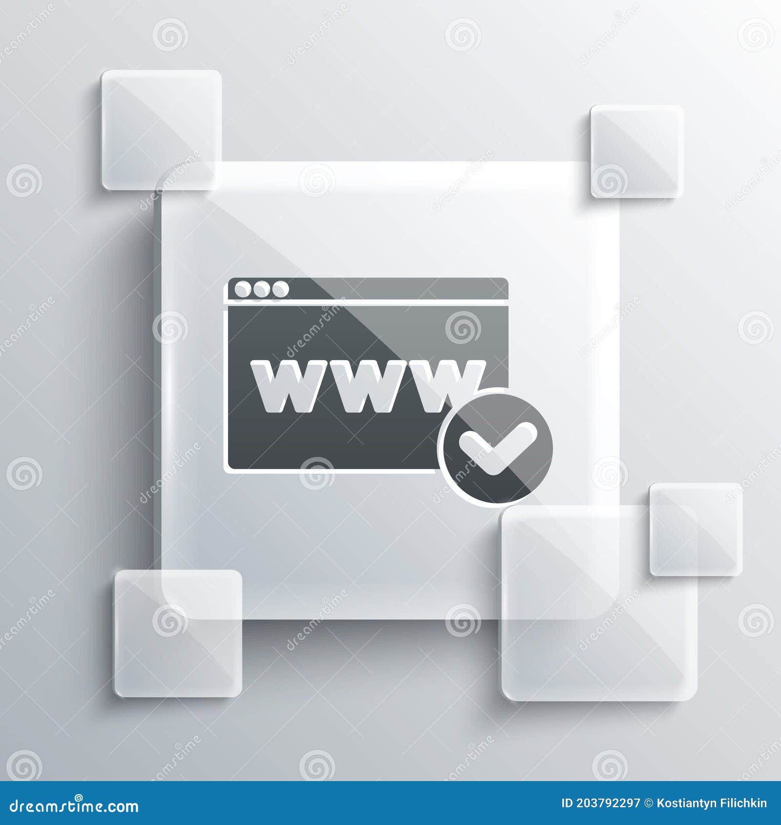 Grey Website Template Icon Isolated on Grey Background. Internet ...
