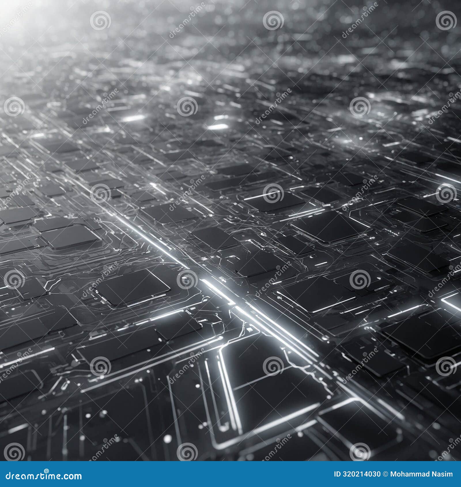 Grey White Abstract Technology Background Stock Illustration ...