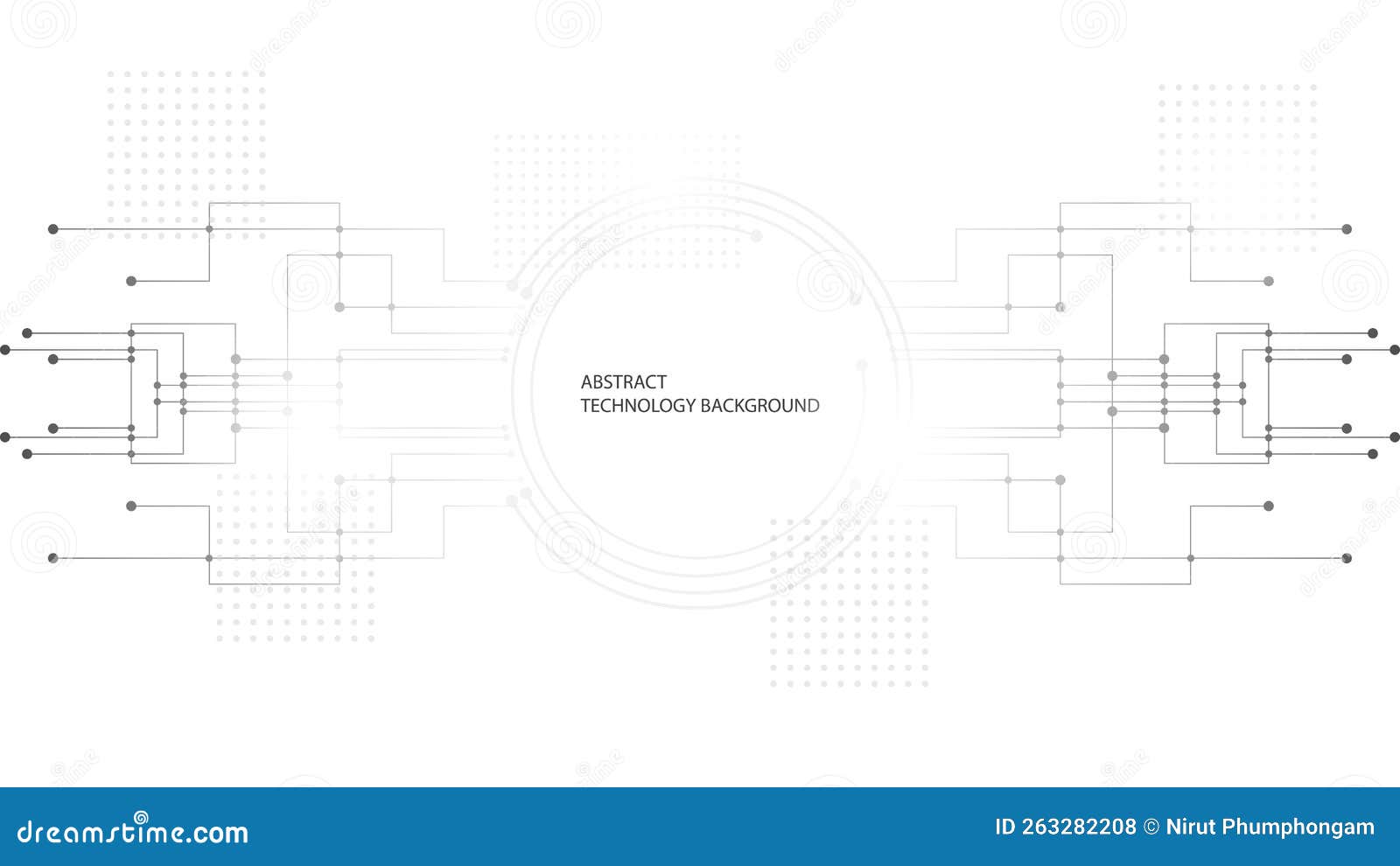 Grey White Abstract Technology Background, Hi Tech Digital Connect ...