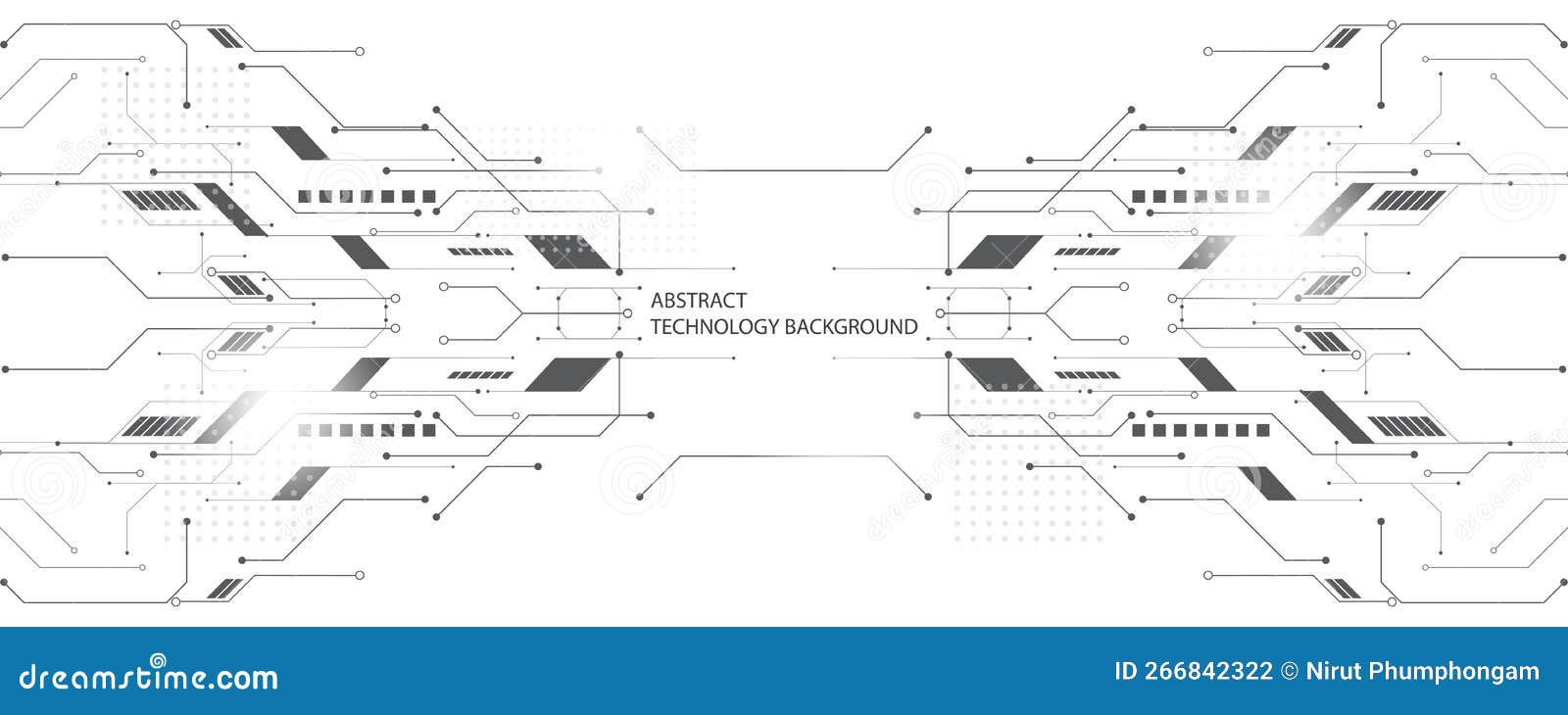 Grey White Abstract Technology Background, Hi Tech Digital Connect ...