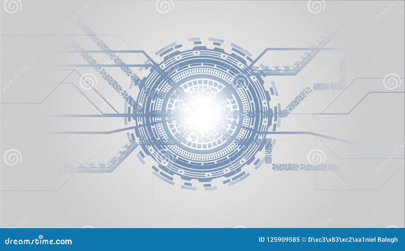 Grey White and Blue Abstract Technology Background with High Tech ...