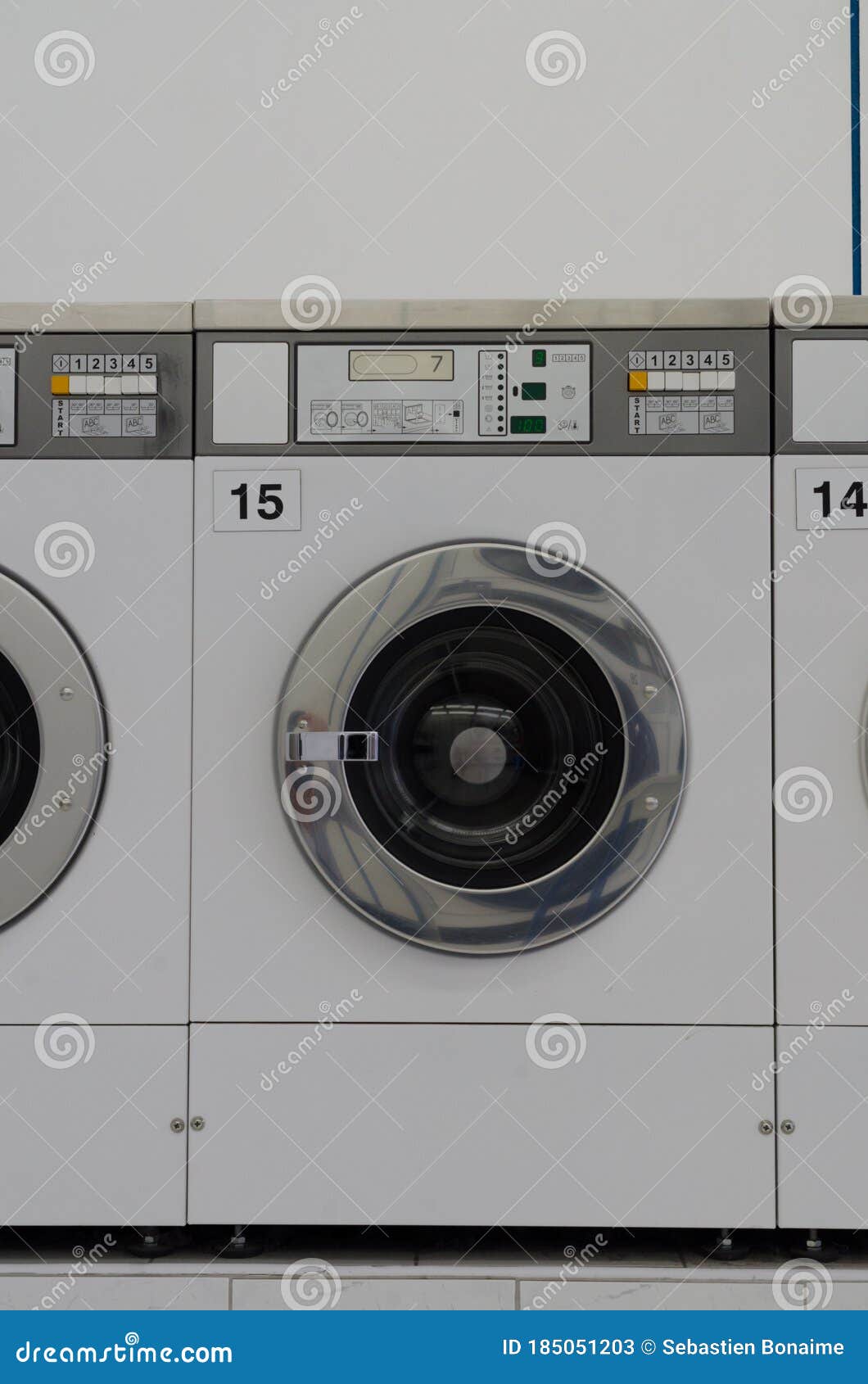 Grey and White Coin Laundry Machine Stock Image - Image of laundry ...