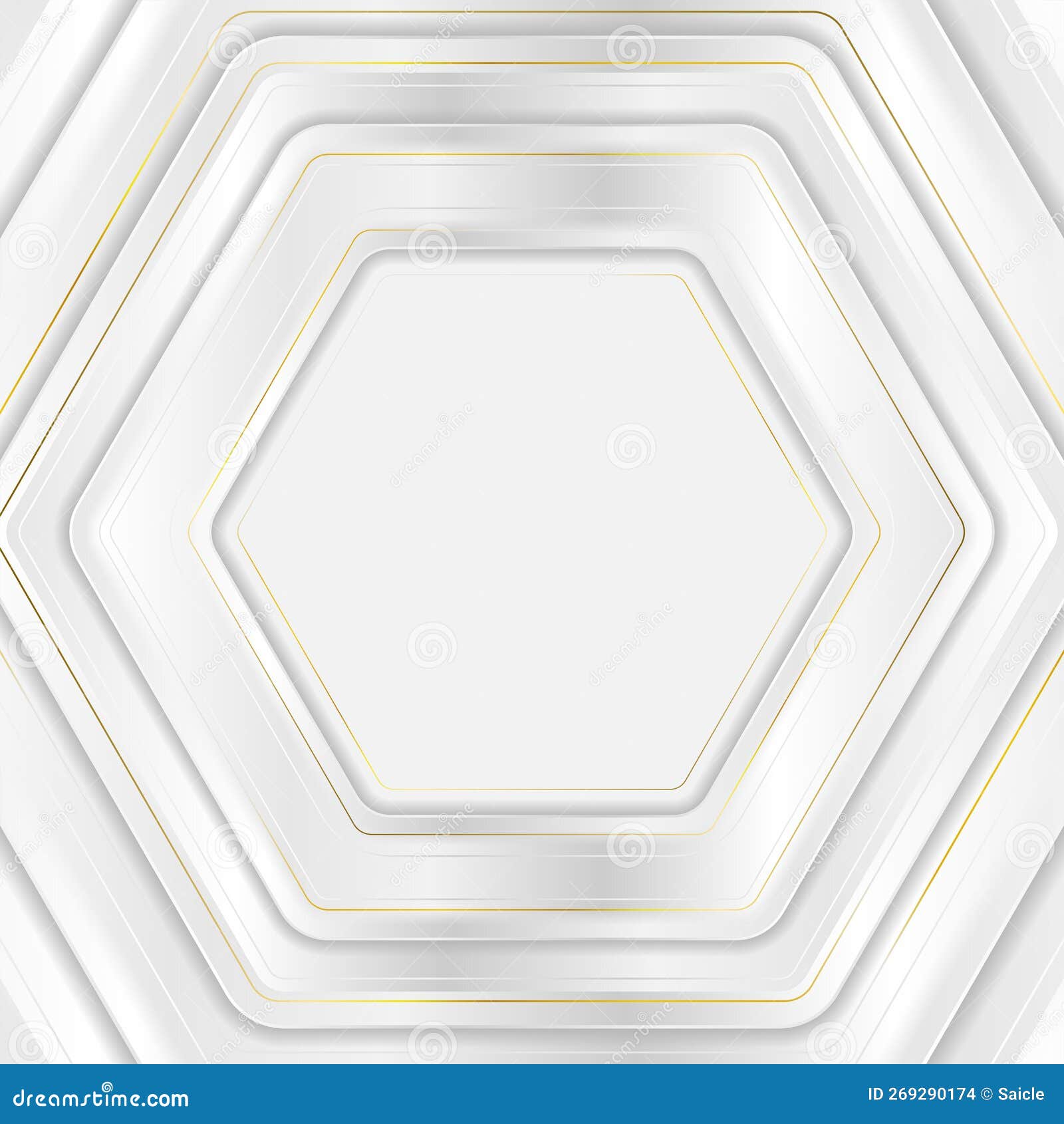 Grey White Glossy Hexagons with Golden Lines Abstract Tech Background ... Grey White Glossy Hexagons with Golden Lines Abstract Tech Background ...